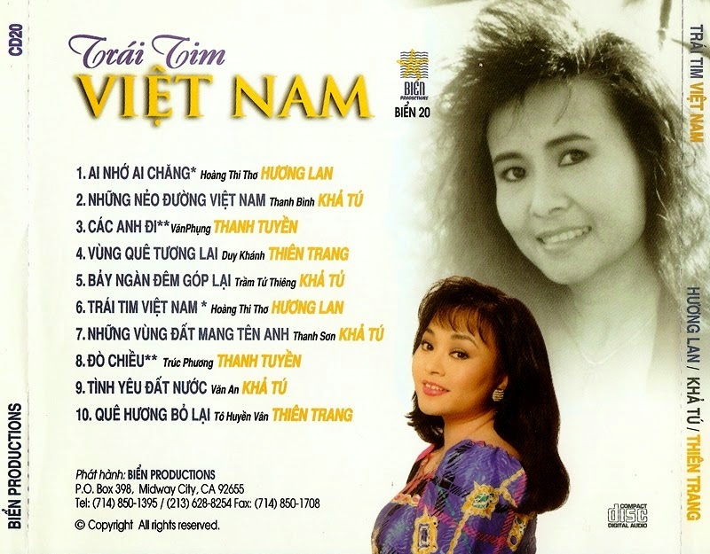 Biển CD 20 - Hương Lan, Khả Tú, Thanh Tuyền, Thiên Trang - Trái Tim ...