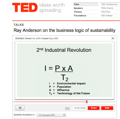 Good Design: Ray Anderson - TED talks (the business logic of ...