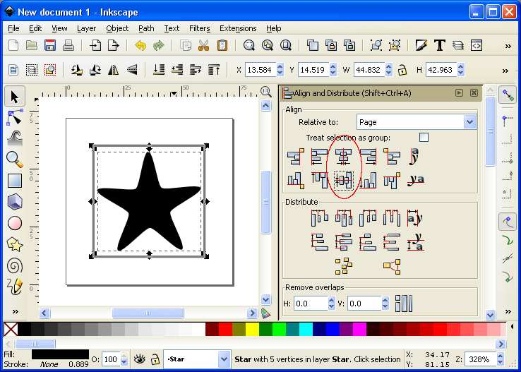 How to make an Android menu icon using Inkscape