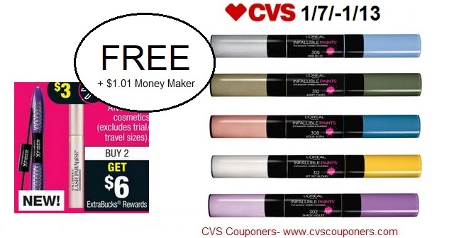 FREE + $1.01 Money Maker for L'Oreal Infallible Paints Eye Shadows at ...
