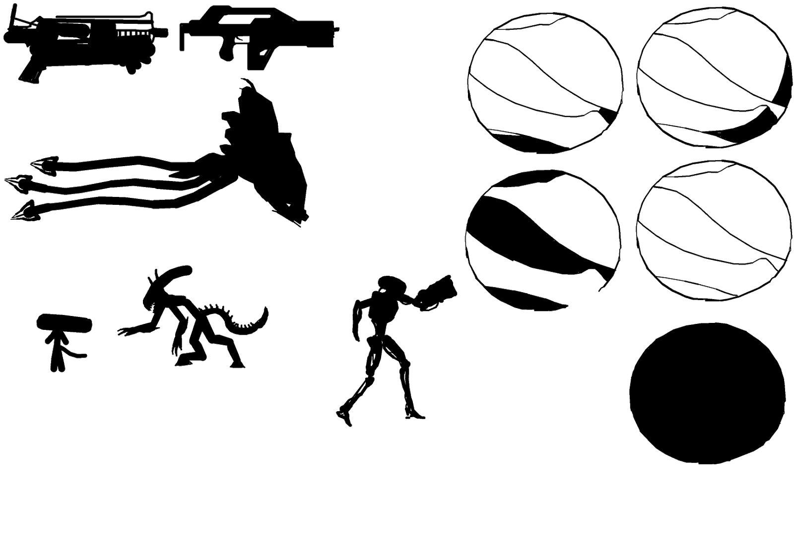 Pivot Animator - Pack de Stick man Alien Space