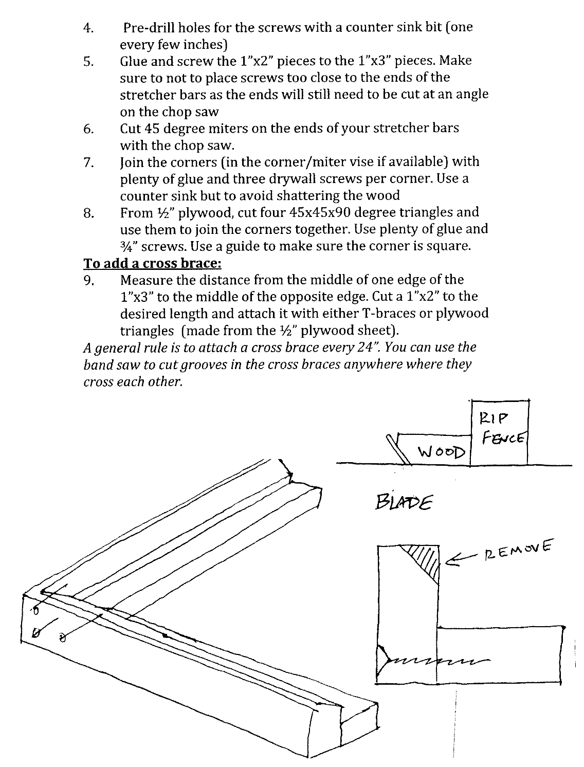 Tyler Painting: Stretcher Building Handout