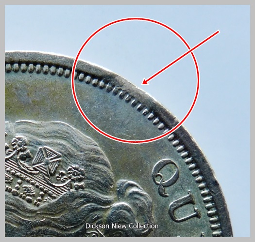 QUEEN VICTORIA 1899 50 CENTS COIN WITH RIM CLIPPED ERROR | Error coins