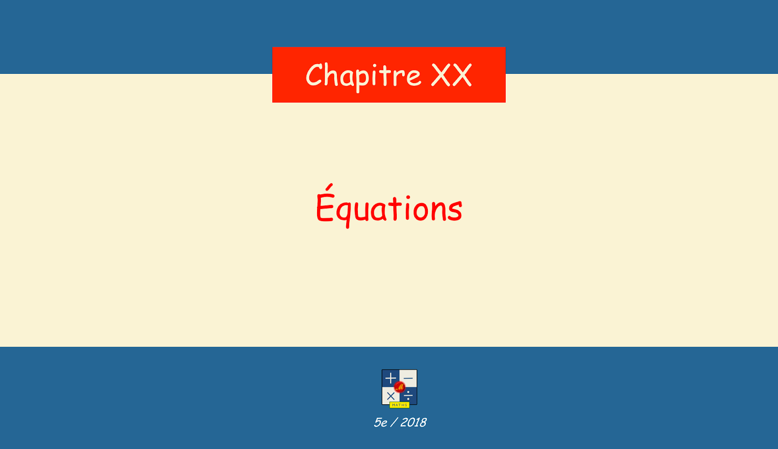 Cours de Maths / 5e 2018