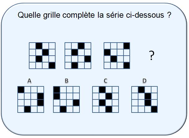 QCM-CONCOURS-GRATUITS: Quelle grille complète la série ? test 2