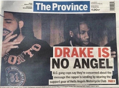 Drake is no Hells Angels – fires back at critic – Gangsterism Out