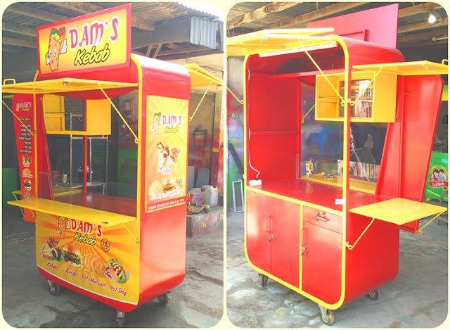 Gerobak Kebab Minimalis Unik Rp 5.900.000 | Gerobak Unik Bandung