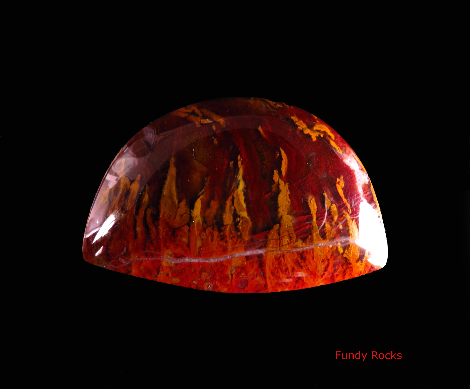 Fundy Rocks Journal: The King of Fundy Agates: Golden Flame Agate.