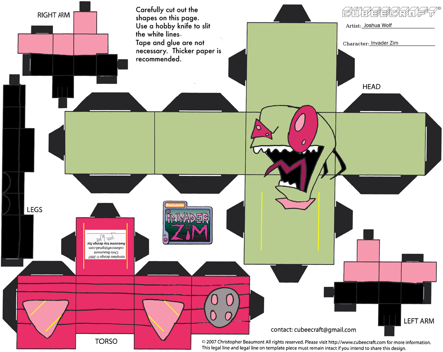 Invasor Zim: Papercraft