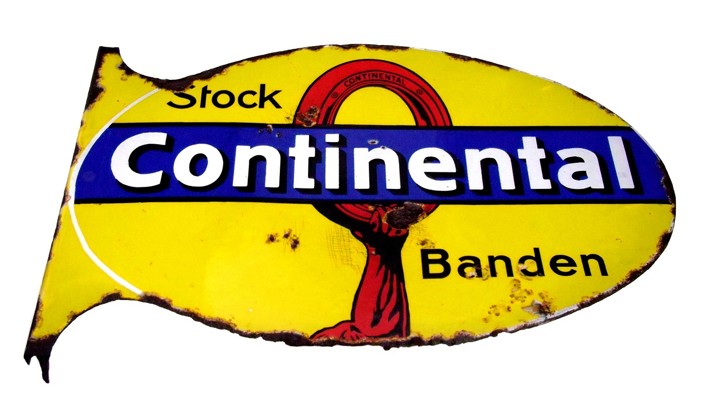 PATINA ANTIK: CONTINENTAL TYRES ENAMEL SIGN