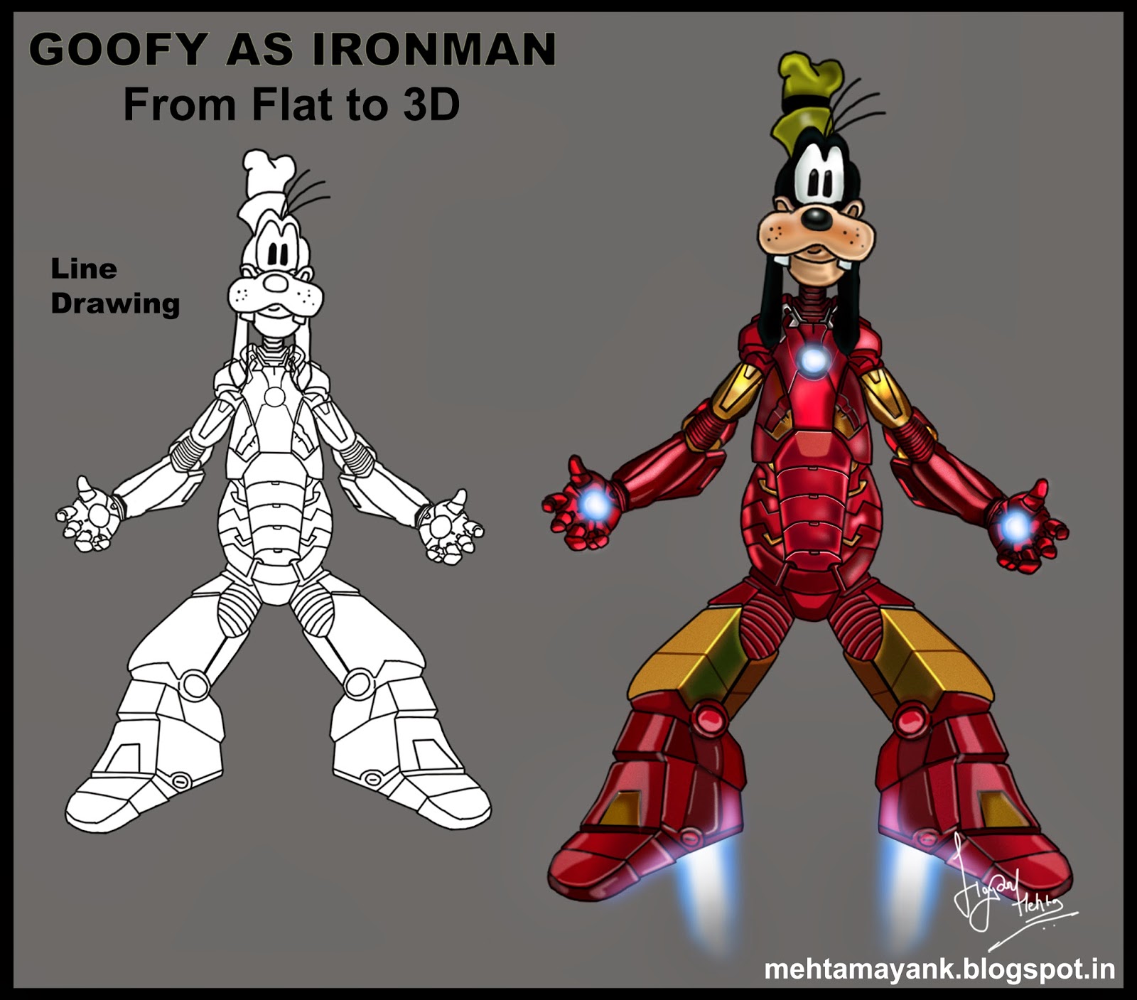 Mayank Mehta: Goofy Digital Painting as IRONMAN.