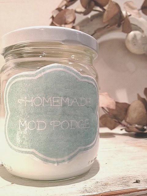 van ons 'tHuis: Homemade Mod Podge with free printable label!!