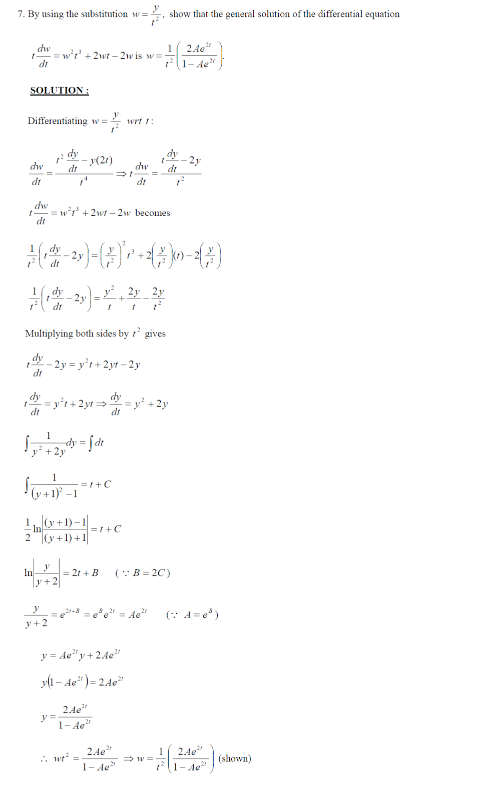 A Level JC H2 Maths Tuition - White Group Mathematics