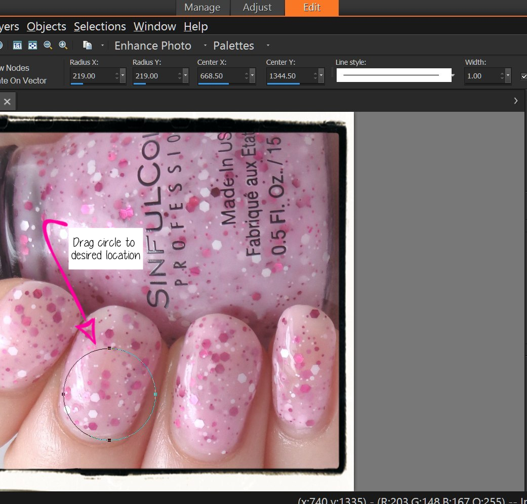 Creating Curved Watermarks for Nail Polish Photos w/ Paintshop Pro X7 ...
