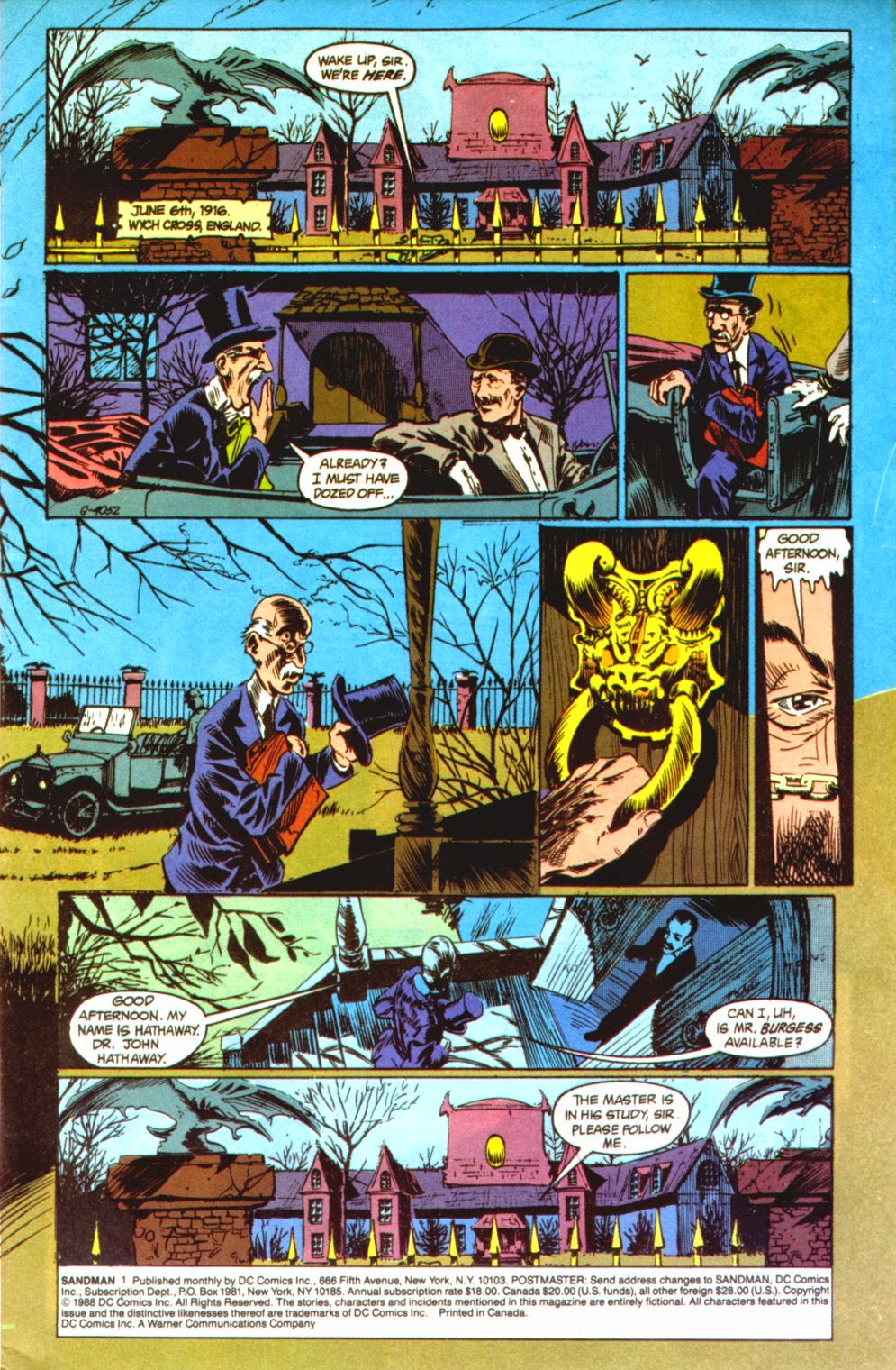 Jamie on the wing: sandman #1 - master of dreams (january 1989) - sleep ...