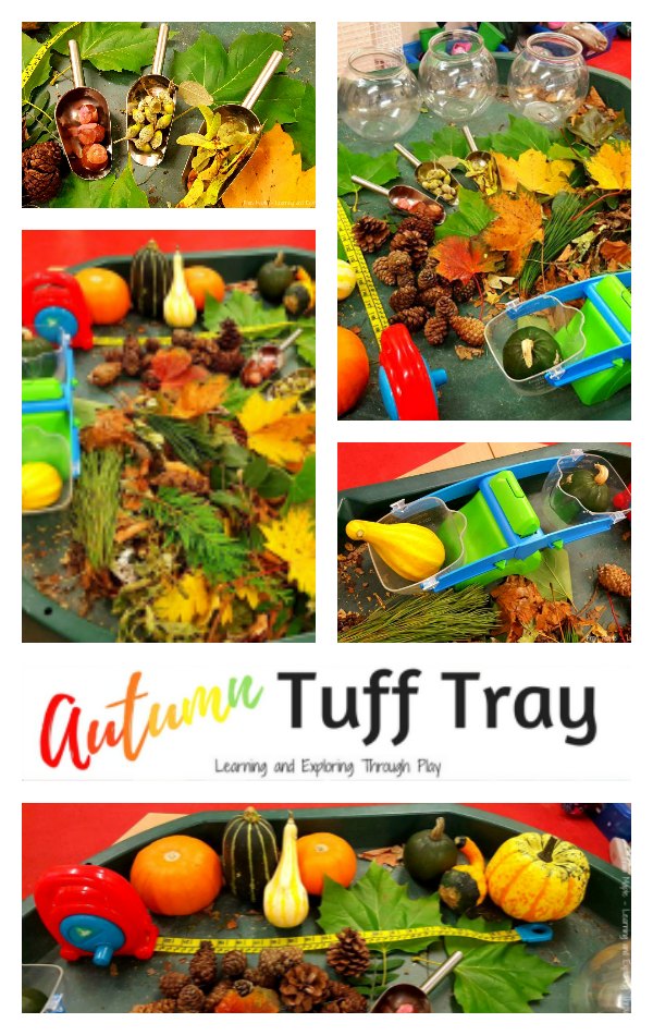 Learning and Exploring Through Play: Autumn Themed Tuff Tray
