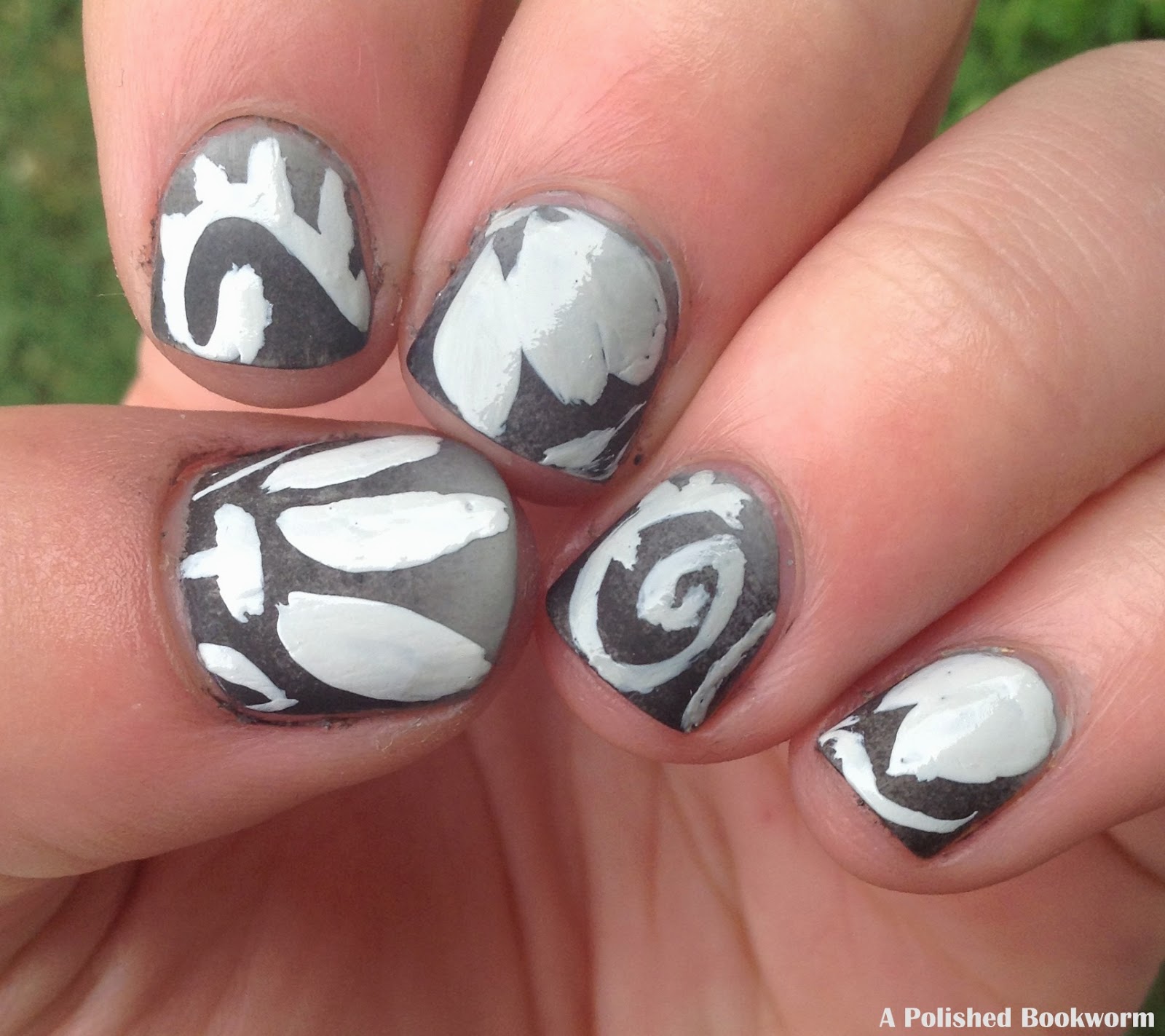 Nailing The Book: Silver Shadows Nail Art