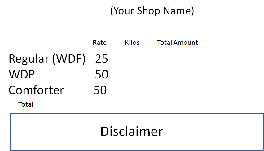 Laundry Shop Receipt Sample | PDF Template