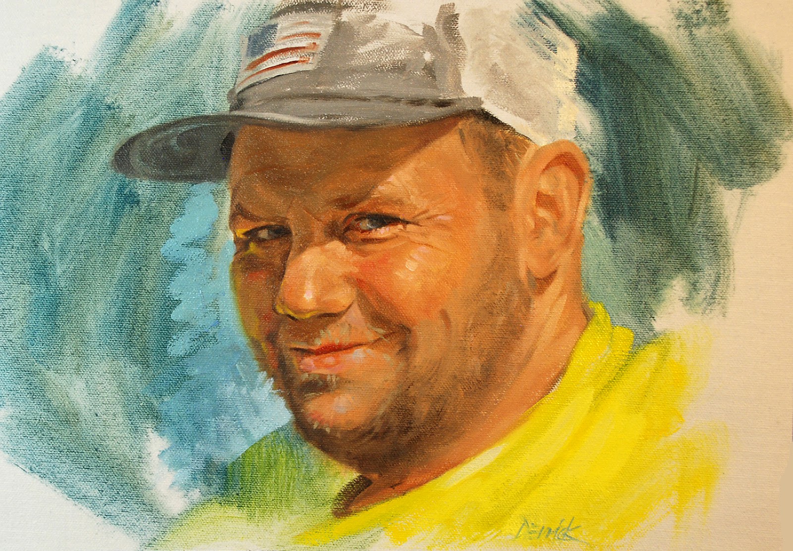 FINE ART BY SANDRA DERRICK: Oil study of Dustin