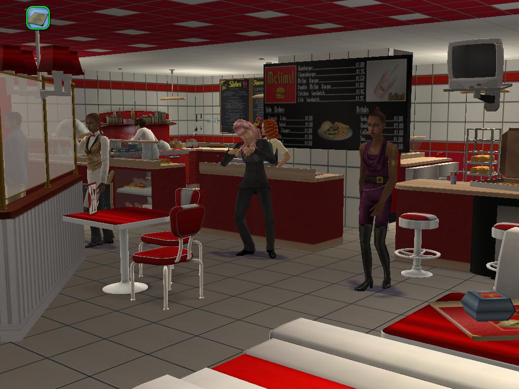 My Sims city block: Кафе_Fast Food