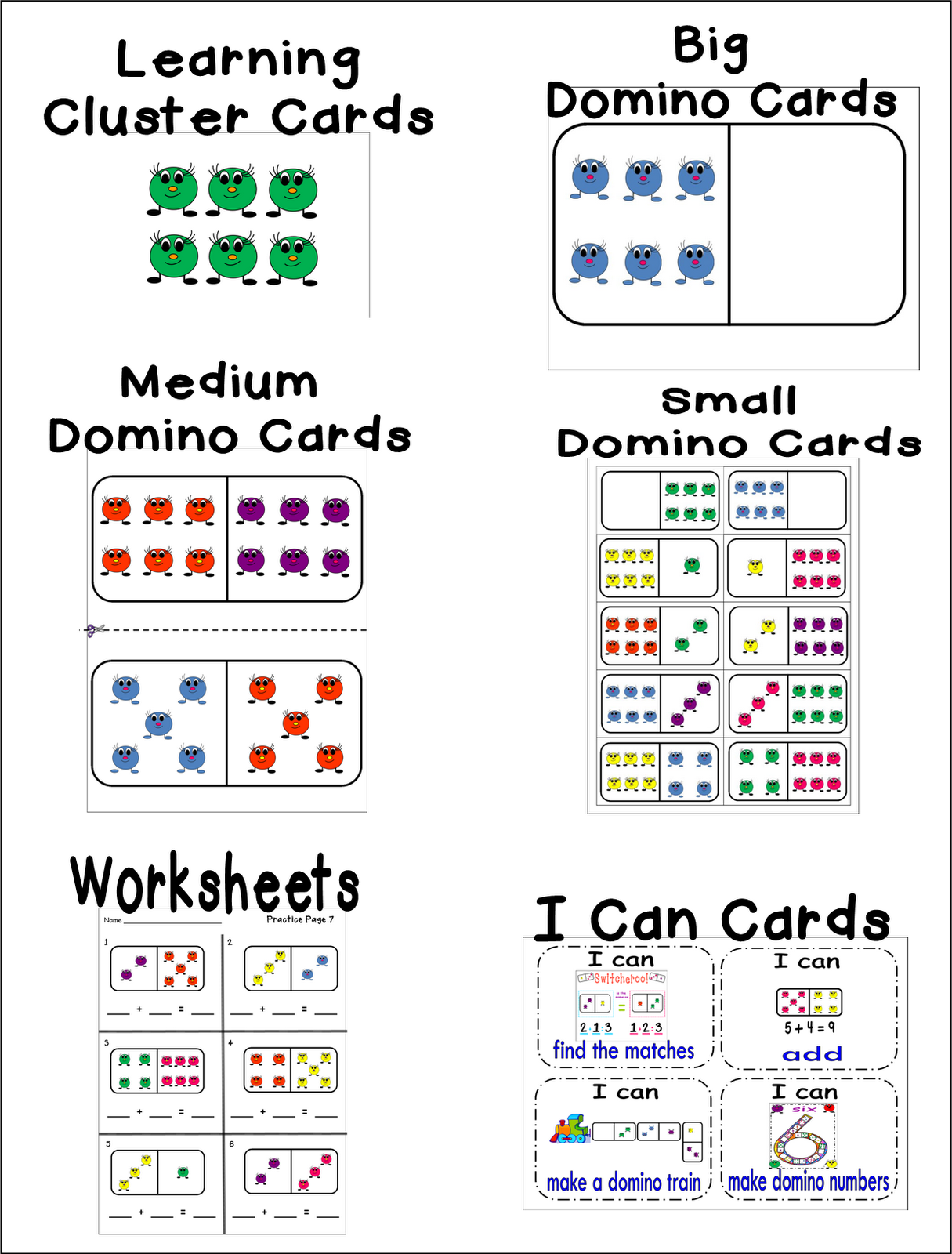 Inspired by Kindergarten: Domino I Can Cards (Freebie)