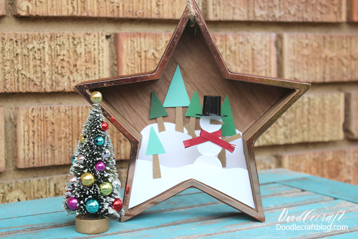 Layered Snowman Winter Scene Paper Craft!