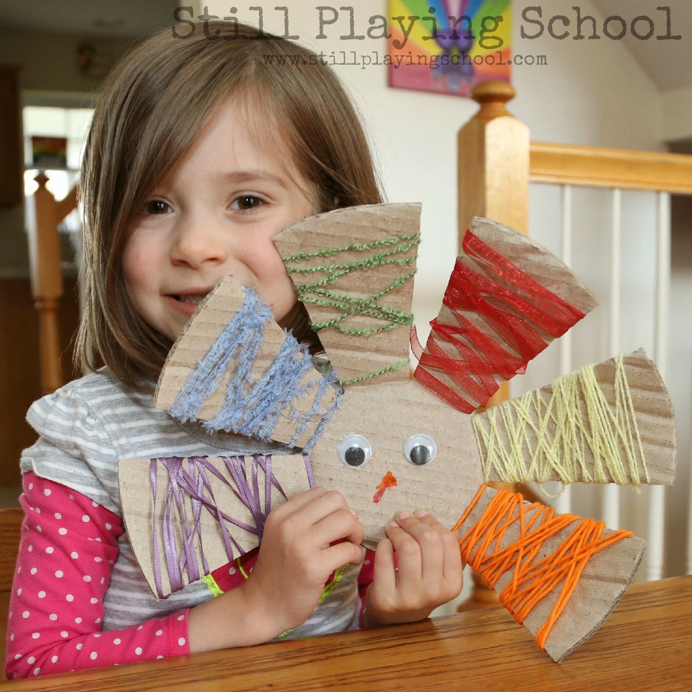 Yarn Wrapped Turkey Craft | Still Playing School