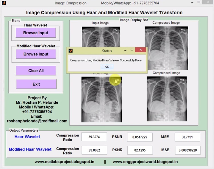Image Compression Using Modified Haar Wavelet Transform Matlab Project Source Code ~ Matlab Projects