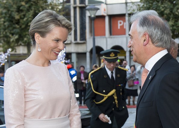 Prince Philippe and Princess Mathilde attend re-opening of Theatre Royal