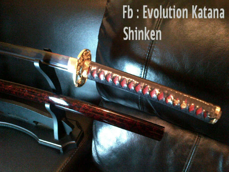 Evolution Katana Shinken: Jual Pedang Katana Shinken Red and black Clay ...