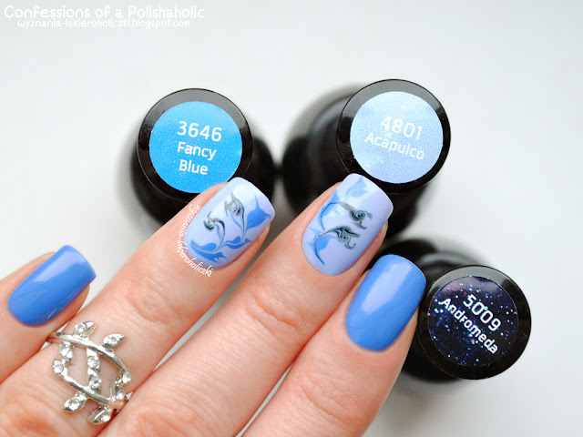 Confessions of a Polishaholic: Blue flowers with NeoNail Fancy Blue ...