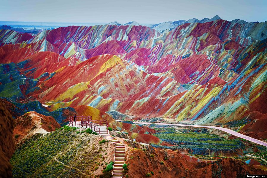 Rainbow mountain of peru