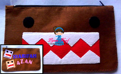 Menjual Hasil Kraftangan dari Felt 100% handmade: Felt Domo Pencil Case