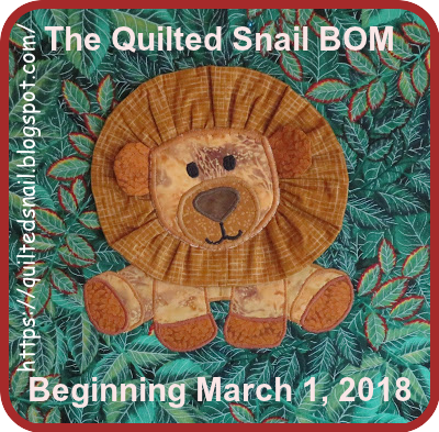 The Quilted Snail: Calico Zoo - 2018 Block of the Month - Fabric ...