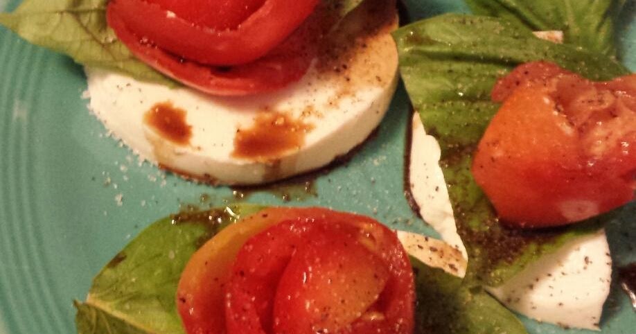 Catholic Cuisine: Caprese Salad with Tomato Rose for St. Rita
