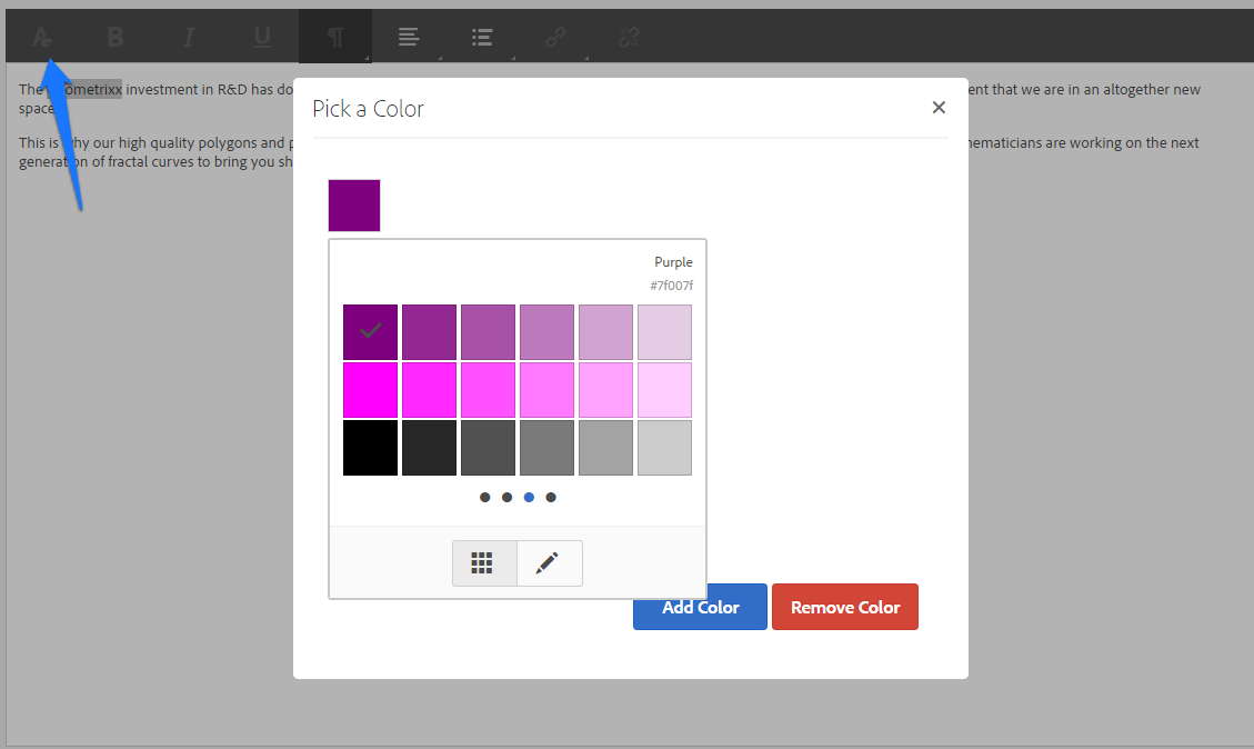 Experiencing Adobe Experience Manager Aem Cq Aem 62 Touch Ui Dialog Rte Rich Text Editor