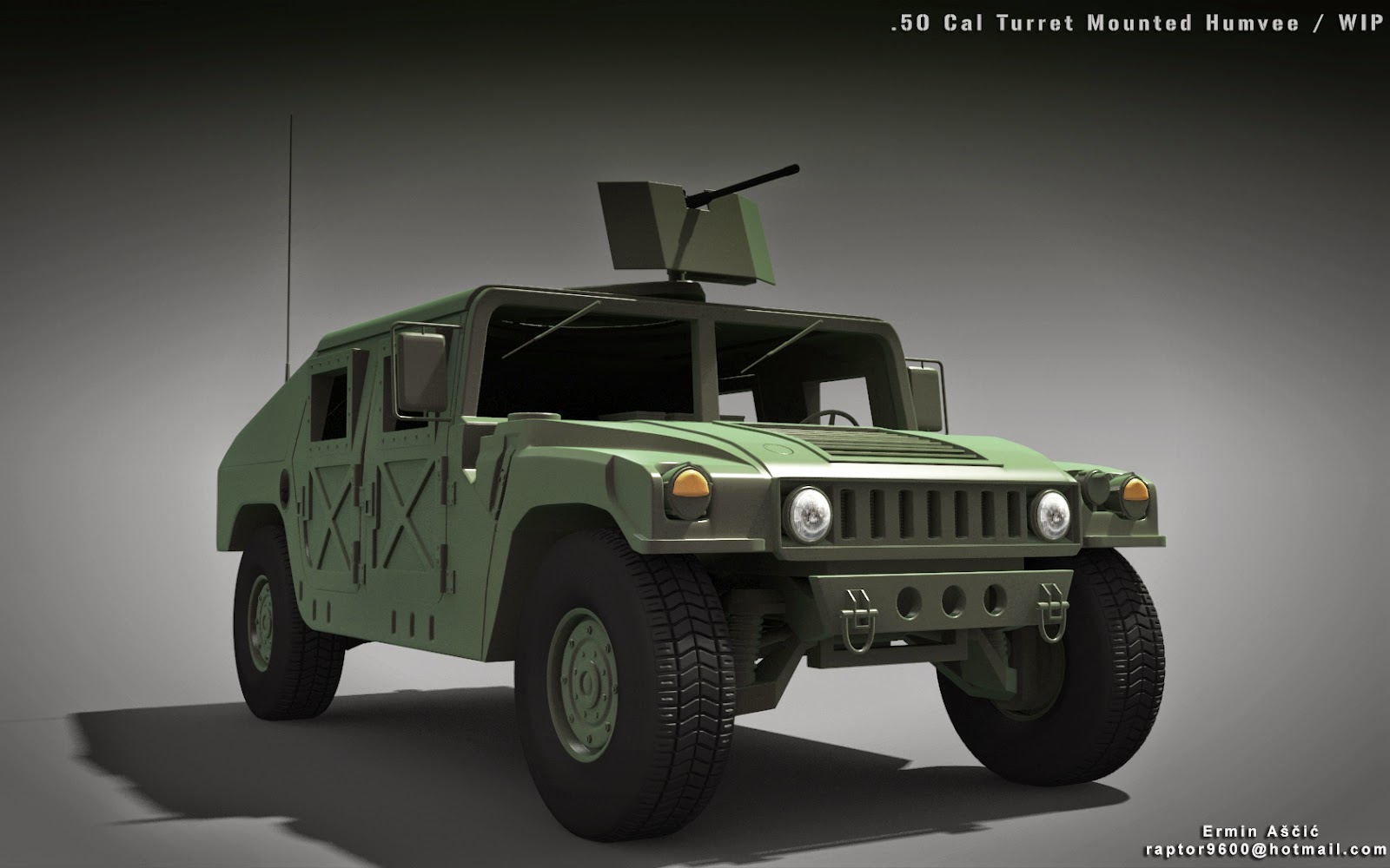 3d model .50 Cal Turret Mounted Humvee / WIP | Hardware Base Forum