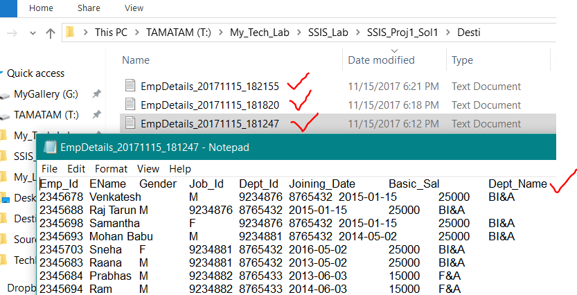 Ssis Package To Create A Tab Delimited Flat File With Current Date Time From Sql Server Table