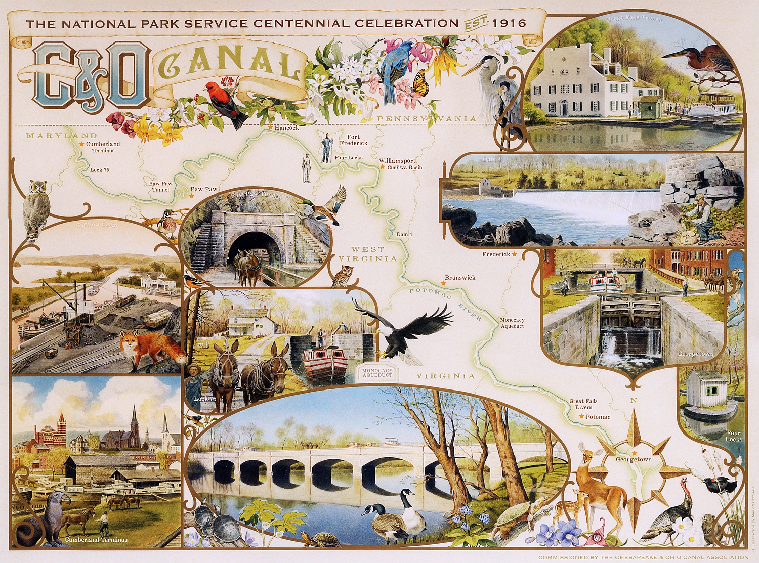 Tally Ho!: C&O Canal Poster