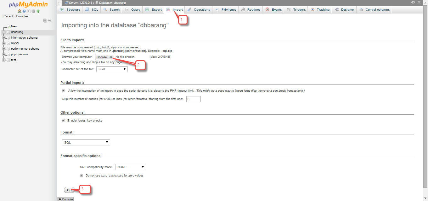 CARA IMPORT DATABASE MYSQL PhpMyAdmin | Tips Seputar Sistem Informasi