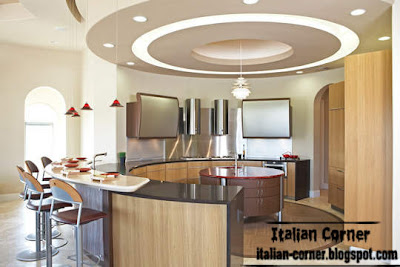 Italian kitchen designs with pop ceilings