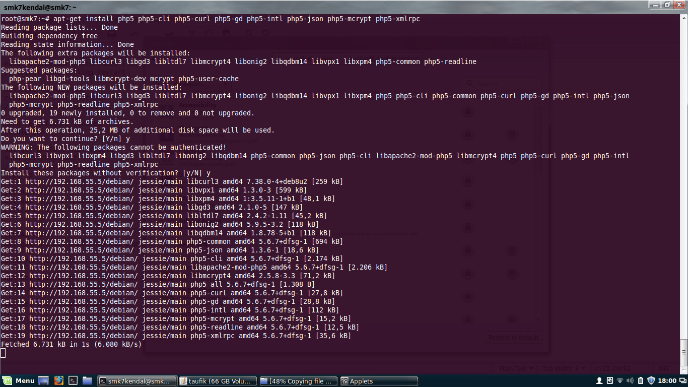 Instal Php5 Mariadb Phpmyadmin Di Debian Server Jessie Taufik Blc