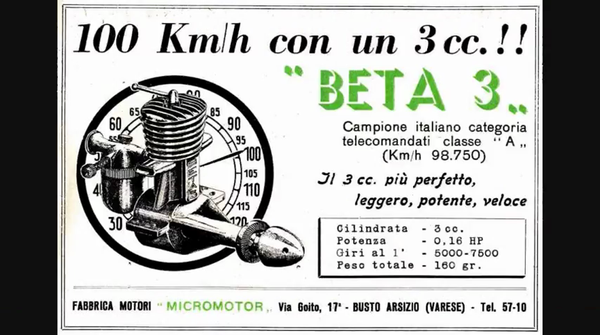 Vintage Model Airplane Engines Running: 1946 Italian MOVO D-2 Diesel