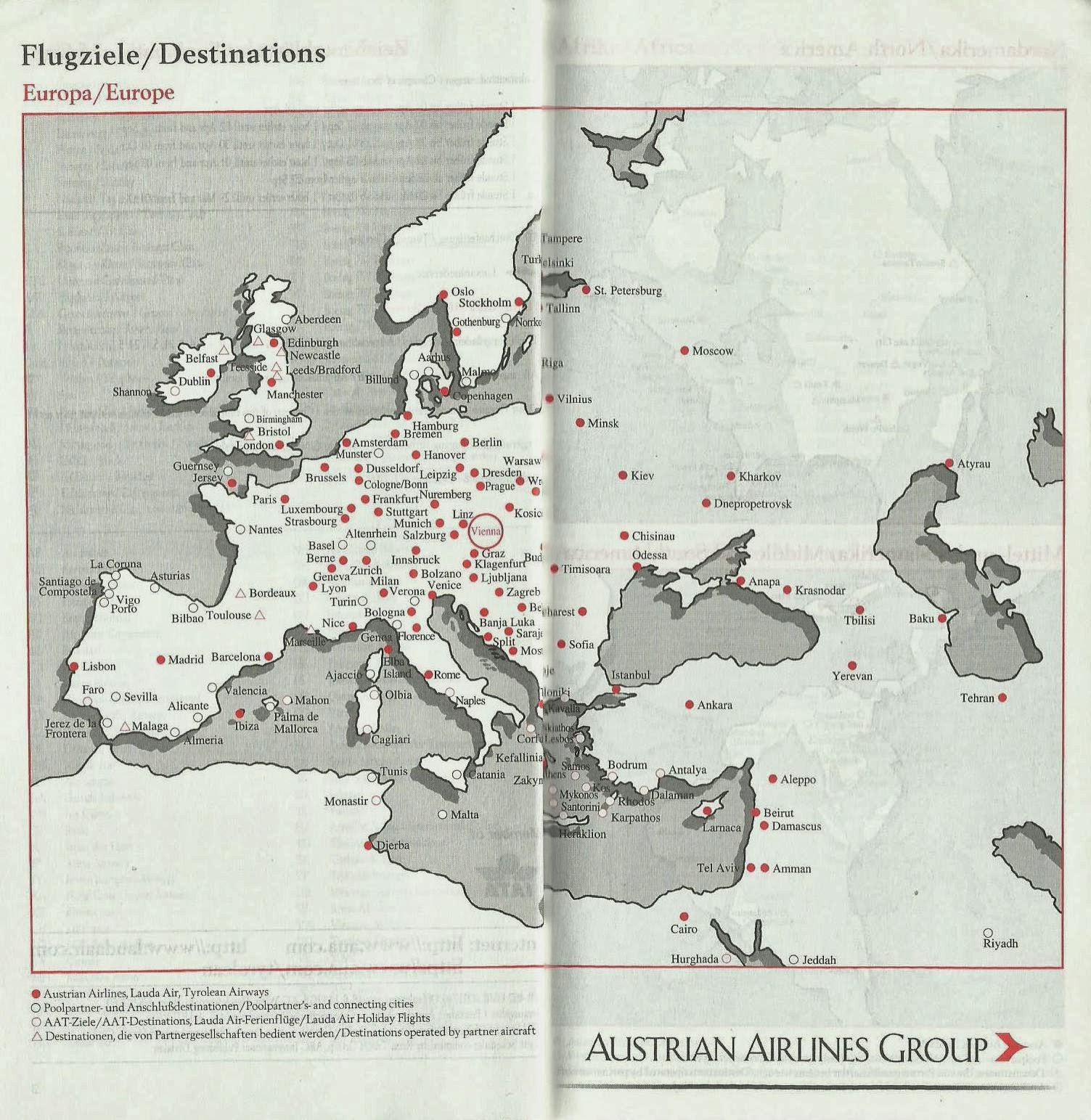 Airline memorabilia: Austrian Airlines Group (1999)
