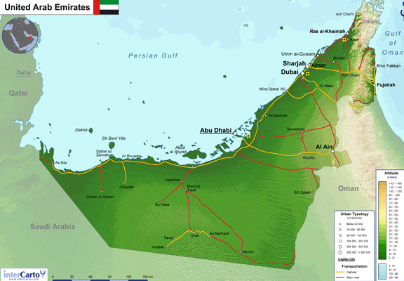 Uae Physical Map
