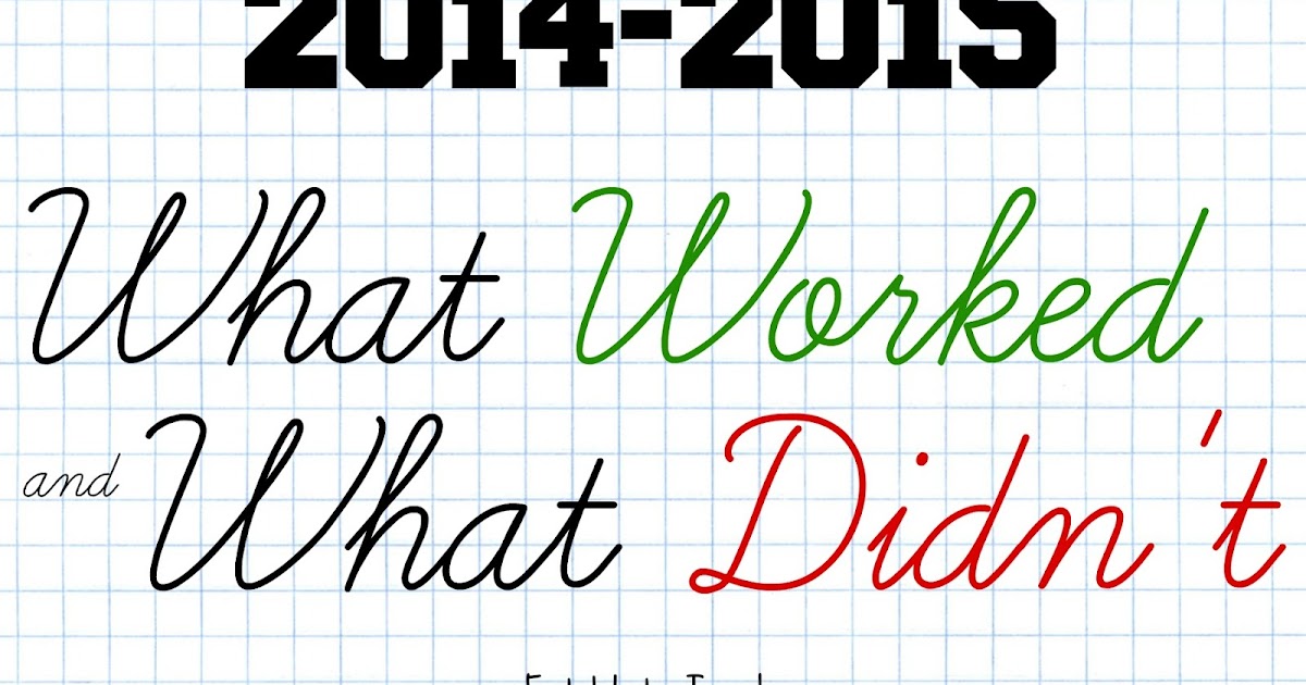 Eat. Write. Teach.: 2014-2015: What Worked and What Didn't