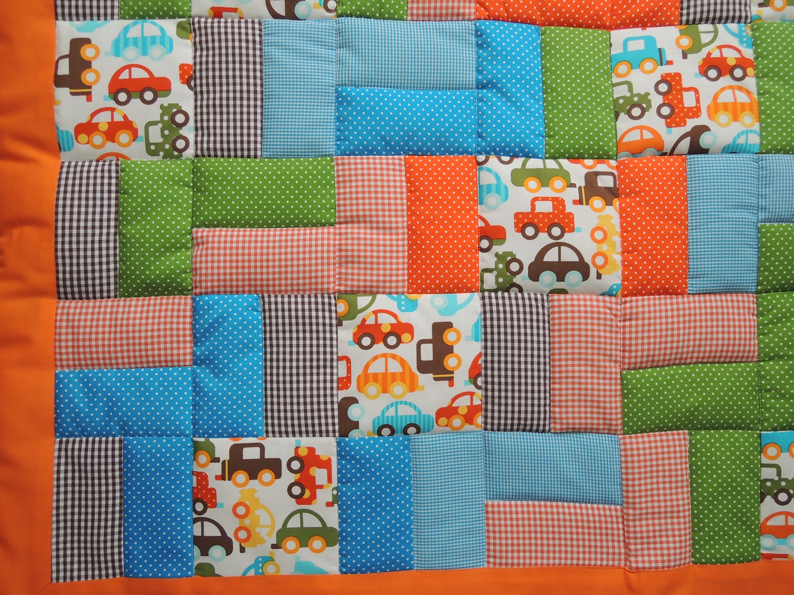 d'Inge: Patchwork-Babydecke Nico (Autos)