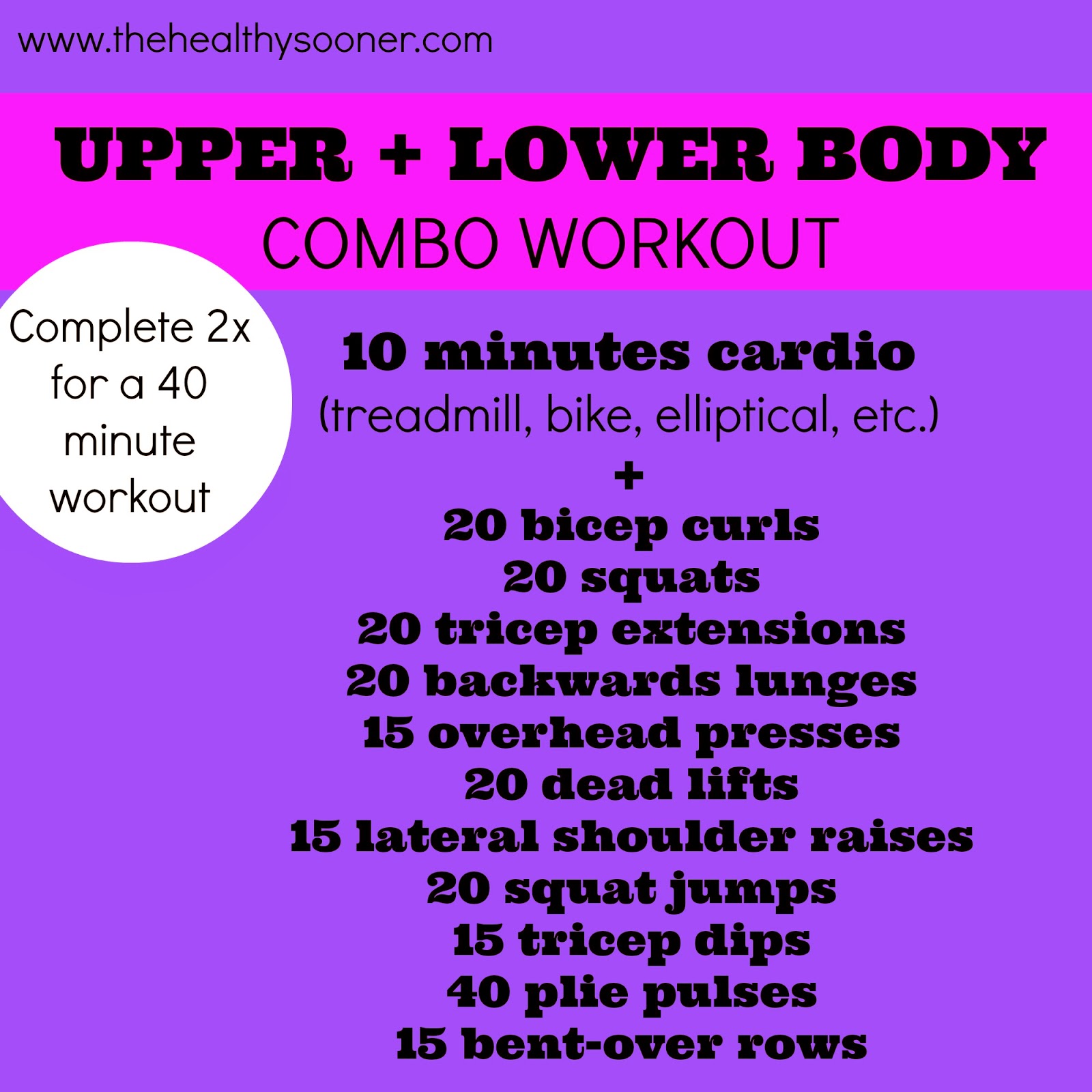 The Healthy Sooner: Back to the Gym (Plus an Upper/Lower Body Combo ...