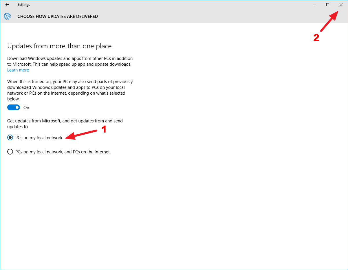 Disabling Windows 10 Update Uploading ~ Binary Heartbeat