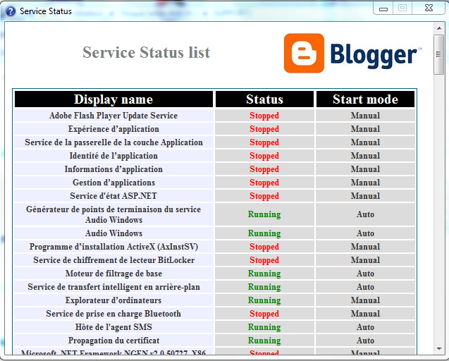 Lister les services dans un HTA | Syst & Deploy